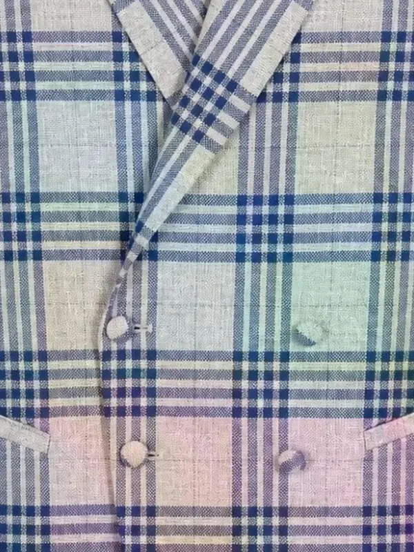 ETIEM TEXTIL S.L. Check-pattern Double-breasted Waistcoat