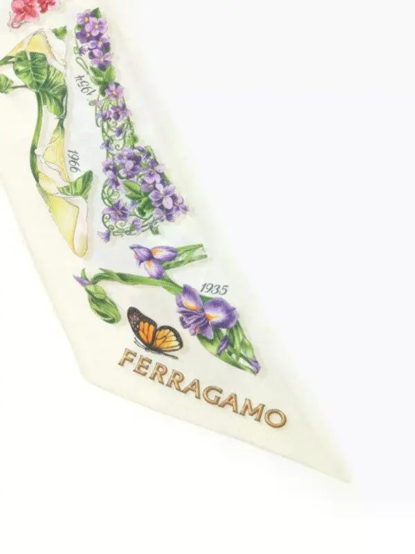 FERRAGAMO Eden Shoes Print Silk Scarf