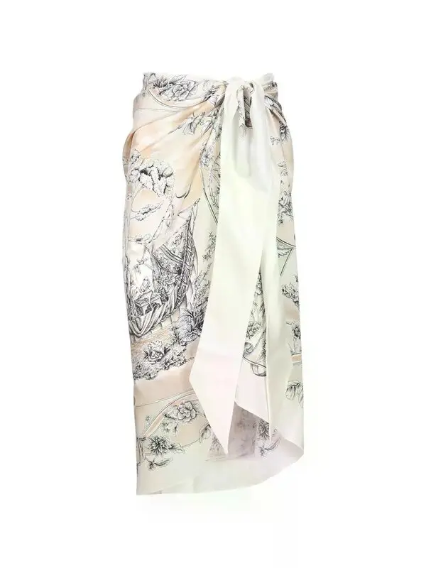 FERRAGAMO Silk Pareo - Neutrals