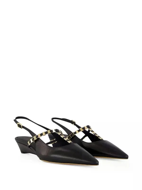 FERRAGAMO Ardea Chain-link Slingback Pumps