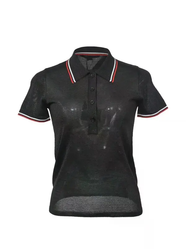 ALEXANDER WANG Semi-sheer Knit Polo Shirt