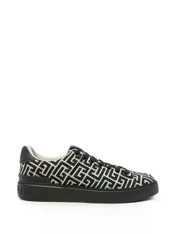 Balmain Monogram Logo-embossed Sneakers