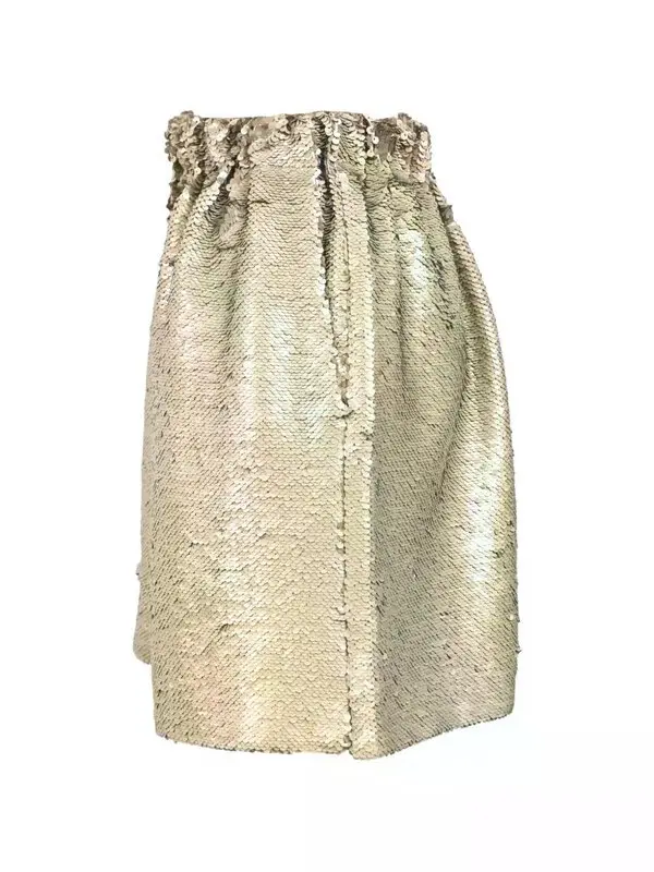 THE FRANKIE SHOP Bronze Sequin Embellished Shorts