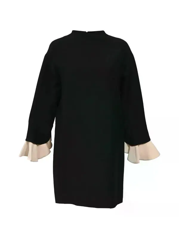 Valentino Garavani Wool Bell-sleeved Shift Dress