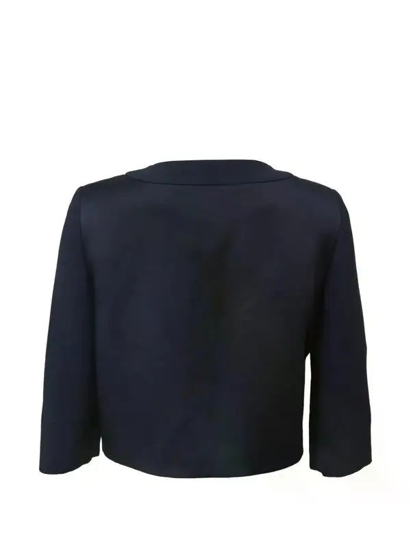Alberta Ferretti Collarless Hook-and-eye Bolero