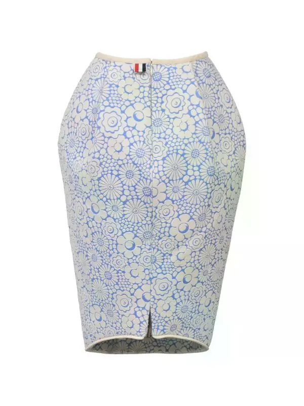 Thom Browne Floral Print Lantern Skirt