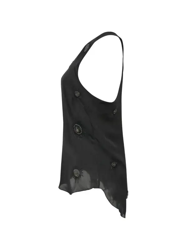 Adam Lippes Beaded Embroidered Sleeveless Top