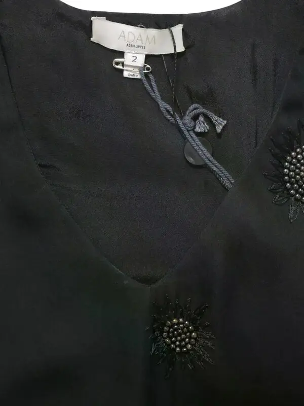 Adam Lippes Beaded Embroidered Sleeveless Top