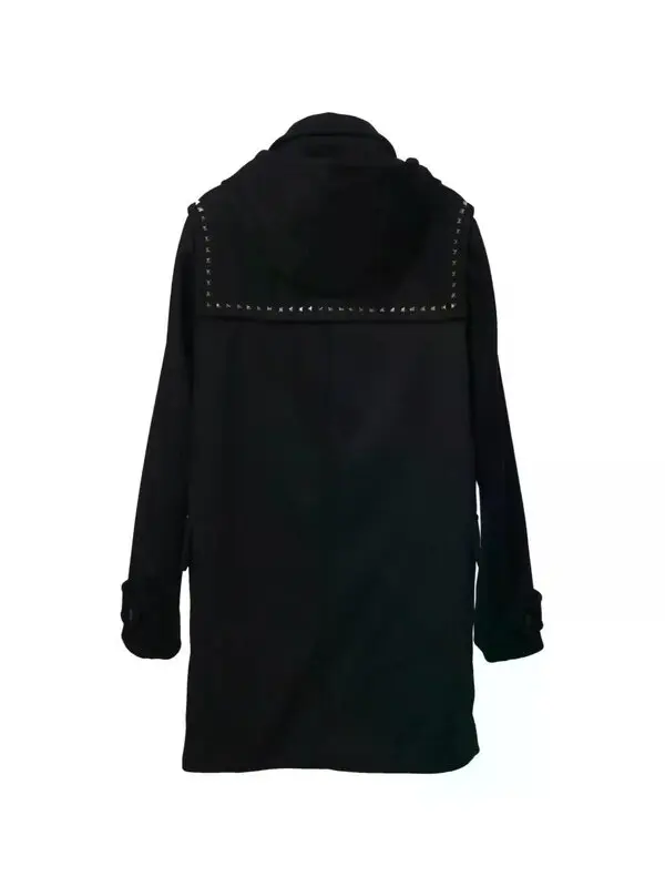 Valentino Garavani Wool Toggle Coat With Rockstud Embellishment