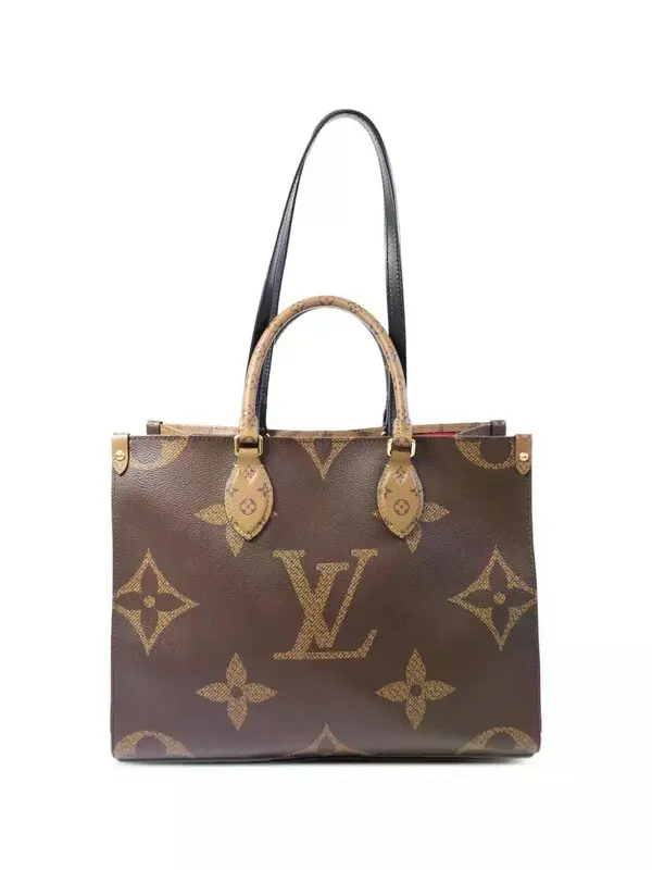 LOUIS VUITTON Giant Monogram On The Go Tote Bag - Brown