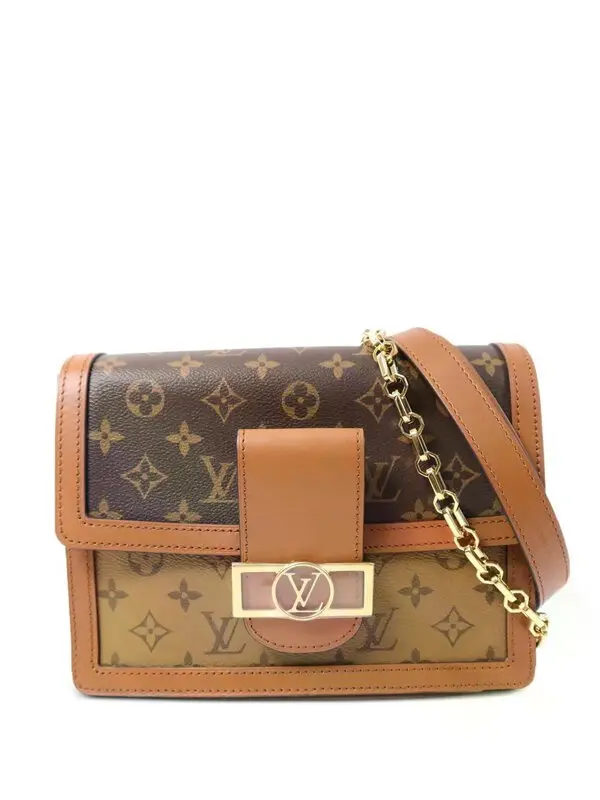 LOUIS VUITTON Dauphine Mm Monogram Reverse Shoulder Bag - Brown