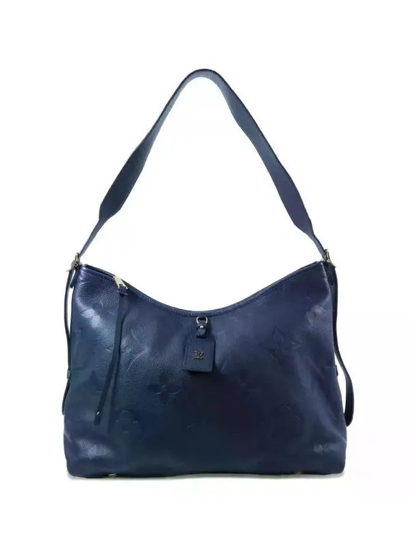 LOUIS VUITTON Monogram Empreinte Mm Carryall Shoulder Bag - Blue