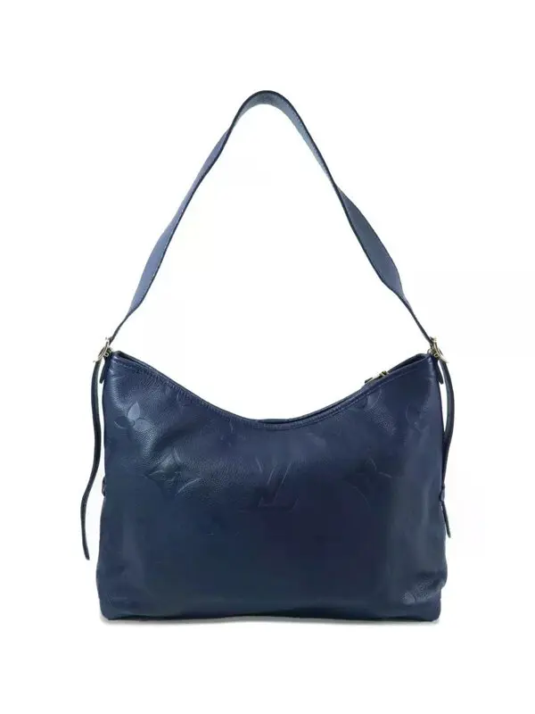 LOUIS VUITTON Monogram Empreinte Mm Carryall Shoulder Bag - Blue