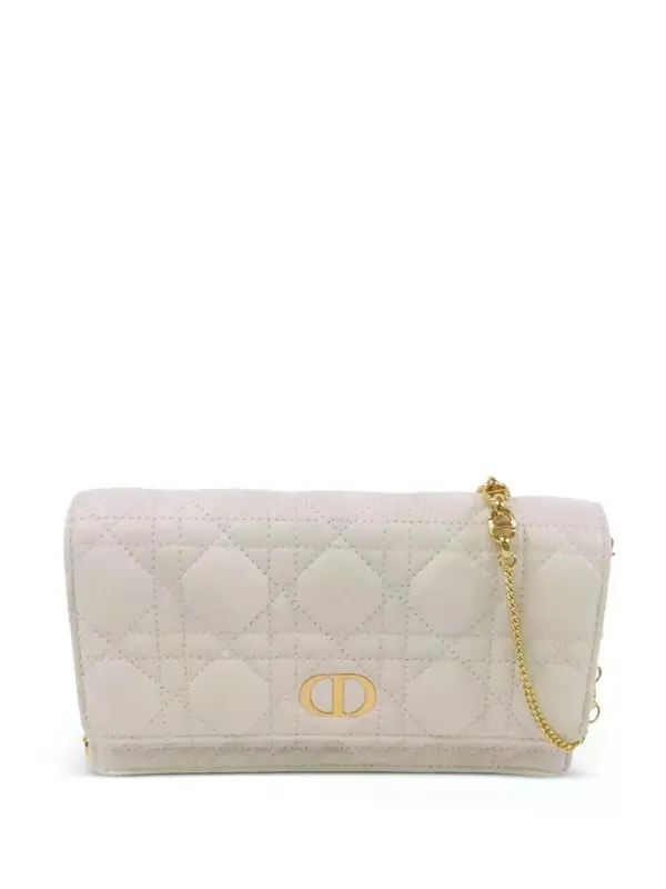 Dior Caro Quilted Shoulder Bag - Neutrals