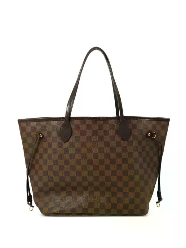 LOUIS VUITTON Damier Canvas Neverfull Mm Tote Bag