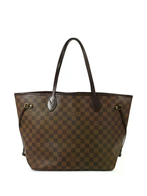LOUIS VUITTON Damier Canvas Neverfull Mm Tote Bag
