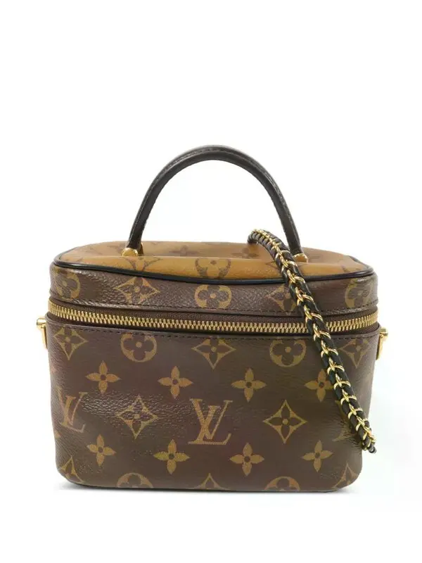 LOUIS VUITTON Monogram Reverse Canvas Pm Vanity Tote Bag