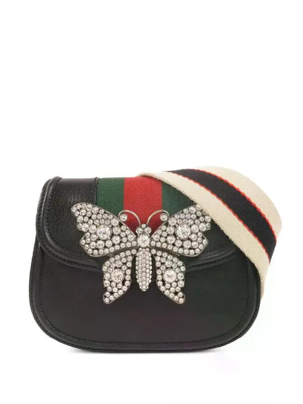 Gucci Gg Butterfly Crossbody Bag - Black