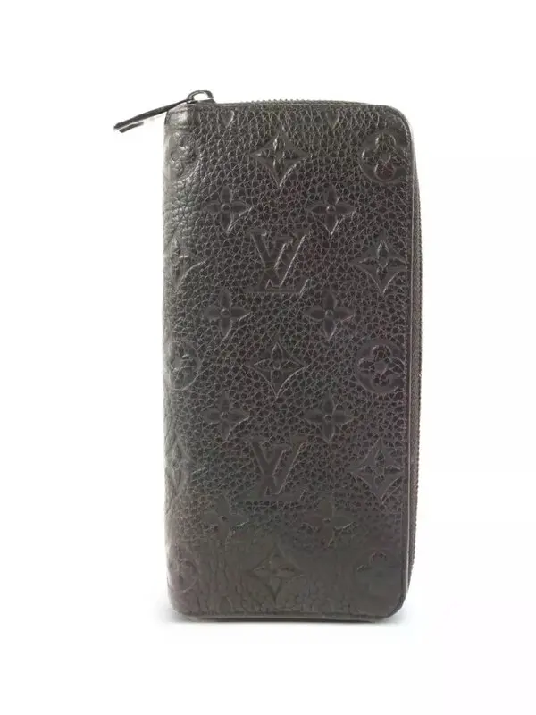 LOUIS VUITTON Monogram Taurillon Zippy Wallet - Black