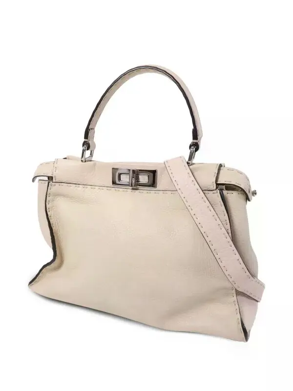 Fendi Medium Peekaboo Shoulder Bag - Neutrals
