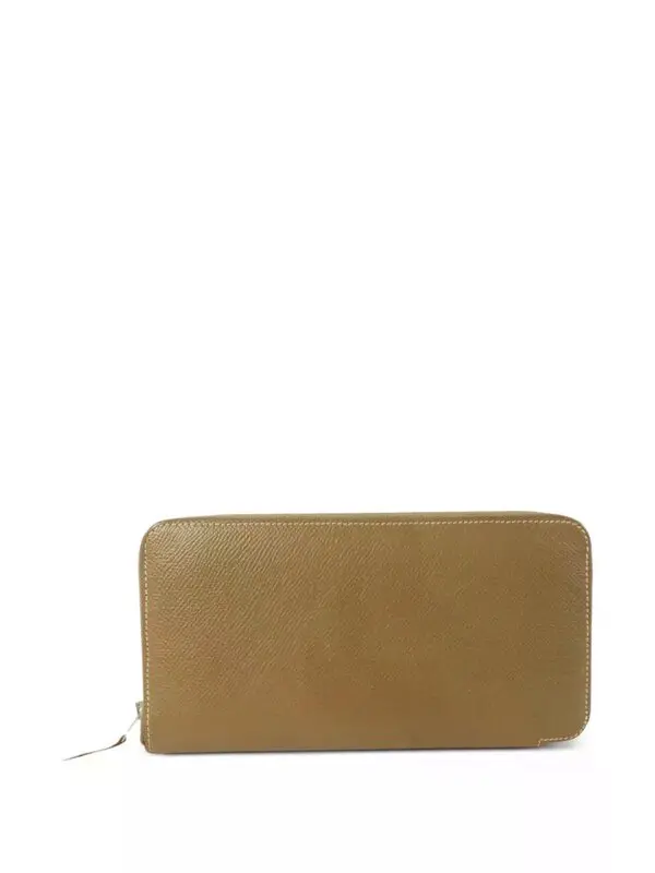 Hermès Silk In Azap Leather Wallet - Neutrals