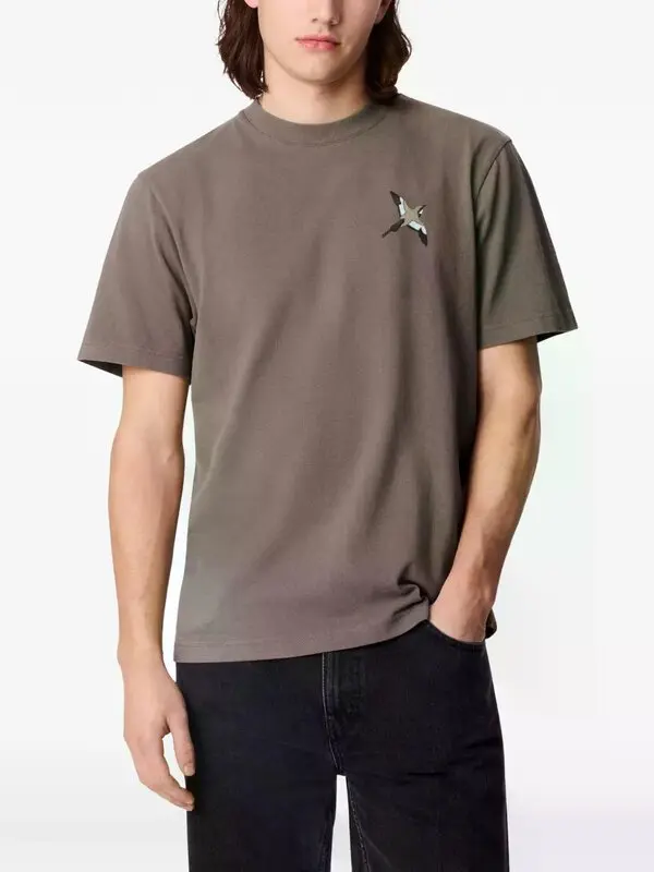 Axel Arigato Micro Bee Bird Embroidered T-shirt - Brown
