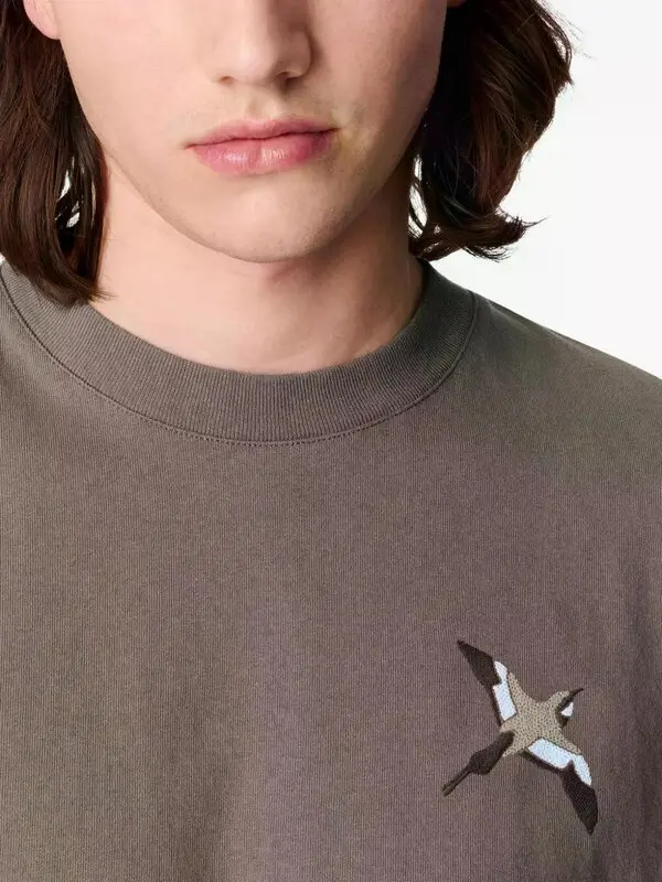 Axel Arigato Micro Bee Bird Embroidered T-shirt - Brown