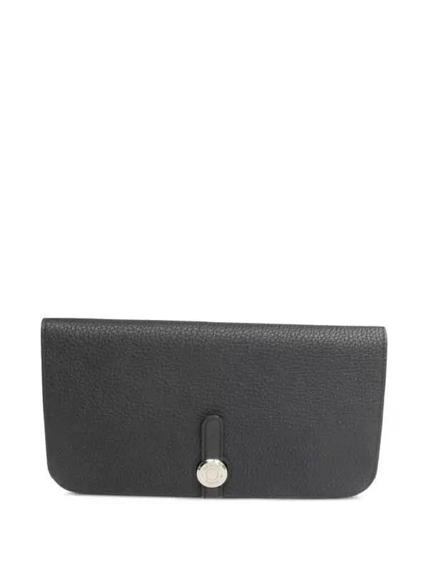 Hermès Dogon Gm Leather Wallet - Black