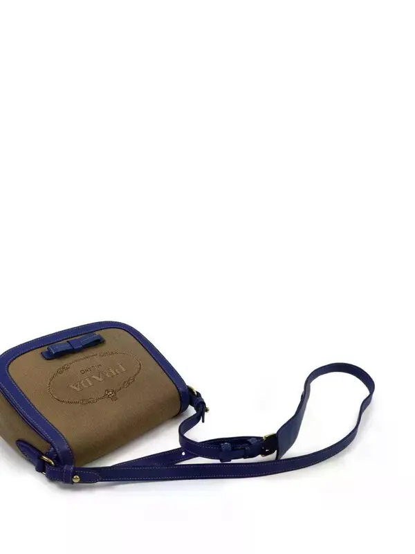 Prada Logo Jacquard Bow Crossbody Bag