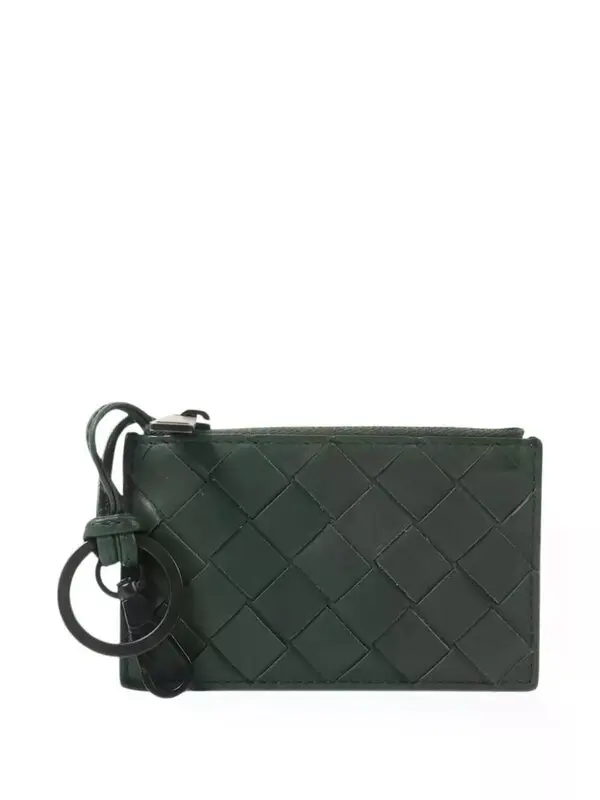 Bottega Veneta Intrecciato Leather Coin Case - Green