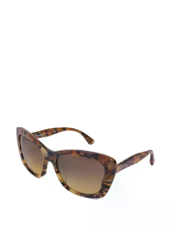 Miu Miu Tortoiseshell Effect Cat-eye Sunglasses