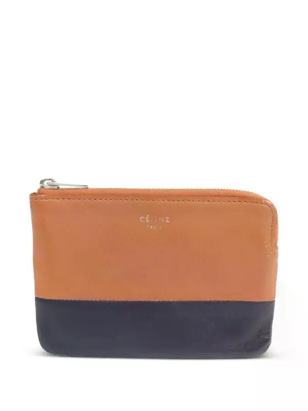 Celine Two-tone Leather Coin Case - Neutrals