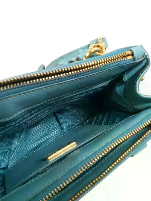 Prada Galleria Leather Shoulder Bag - Blue