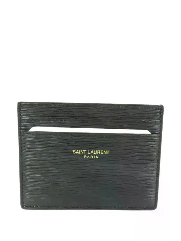 Saint Laurent Logo-detail Card Case - Black
