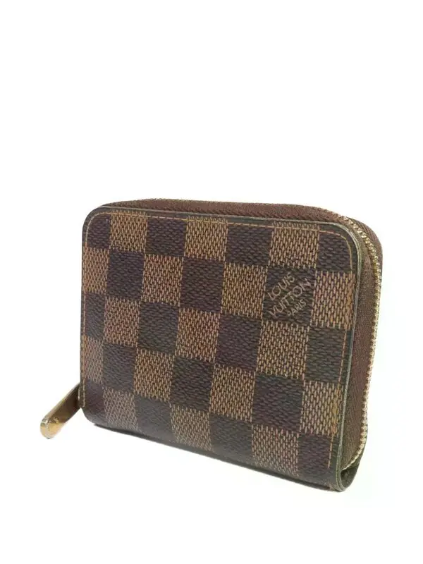 LOUIS VUITTON Damier Ebene Zippy Coin Purse - Brown