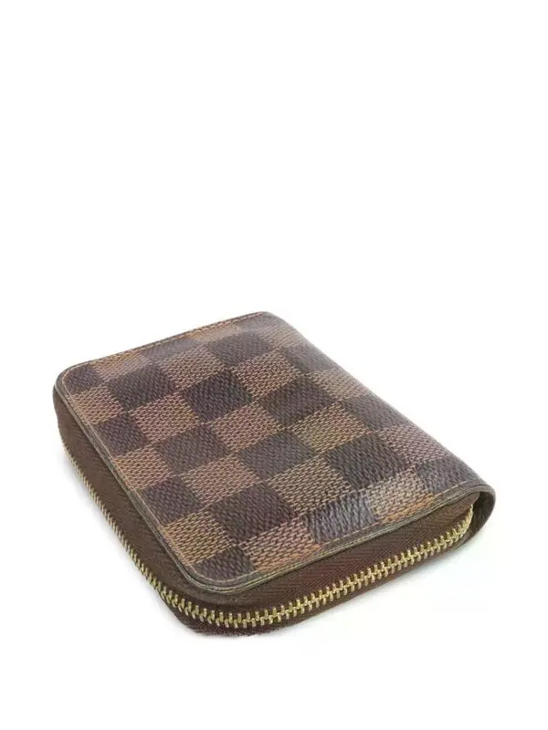 LOUIS VUITTON Damier Ebene Zippy Coin Purse - Brown