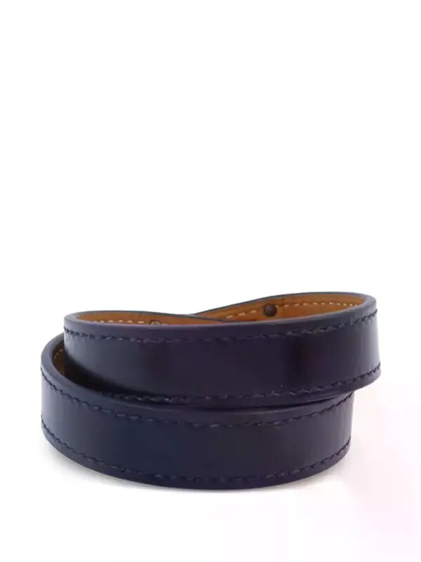 Hermès Kelly Double Tour Leather Bracelet - Blue