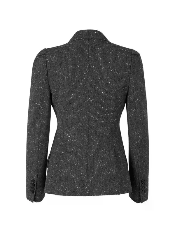 Alexander McQueen Speckled Knit Single-breasted Blazer