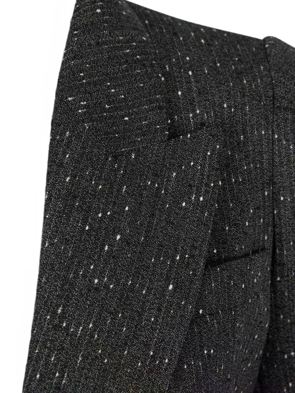 Alexander McQueen Speckled Knit Single-breasted Blazer