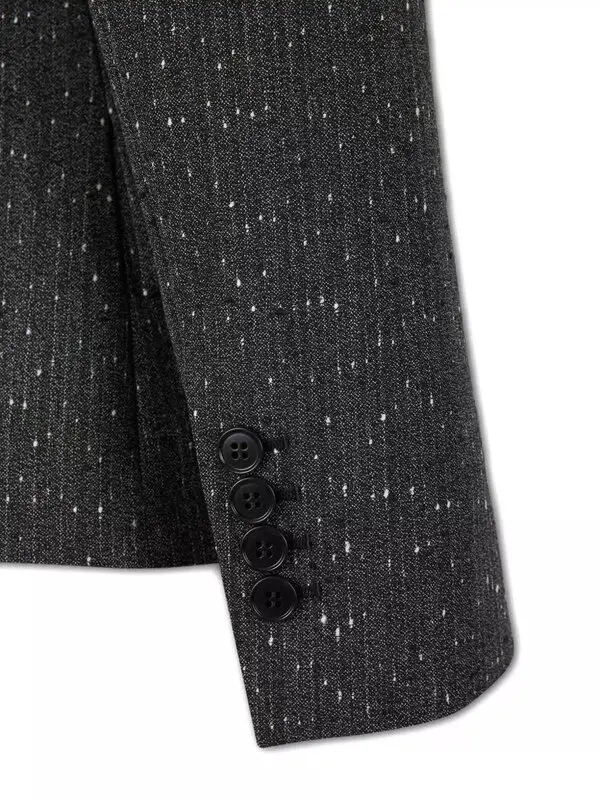 Alexander McQueen Speckled Knit Single-breasted Blazer