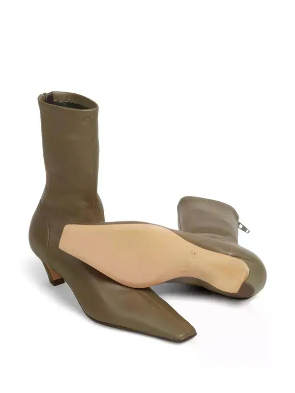 Khaite Arizona Square-toe Ankle Boots - Brown