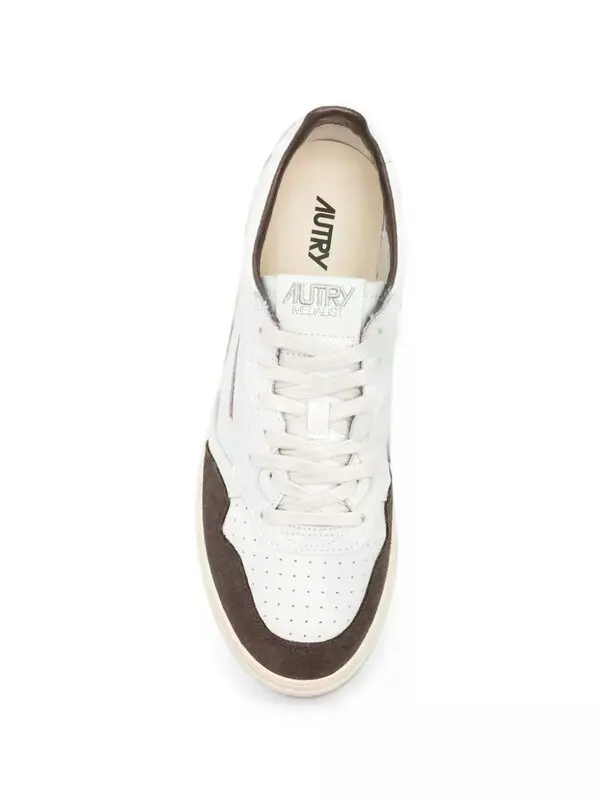 AUTRY Medalist Panelled Leather Sneakers - White