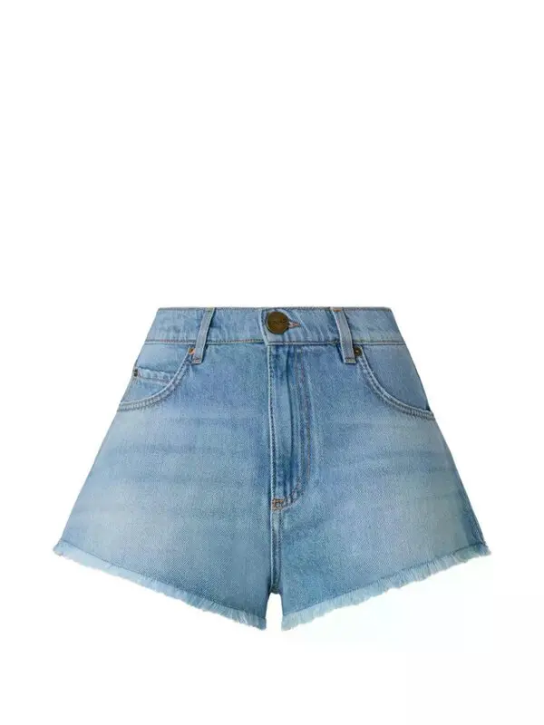 Pinko Frayed-edge Denim Shorts