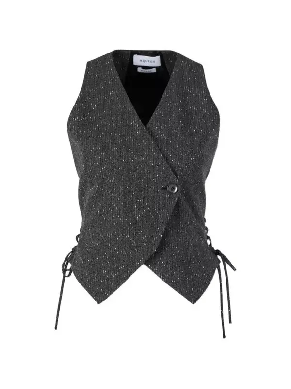 Alexander McQueen Asymmetric Lace-up Vest Top
