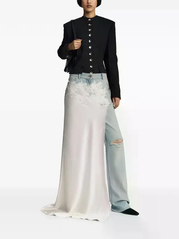 SEEN USERS Lace-trim Panelled Jeans