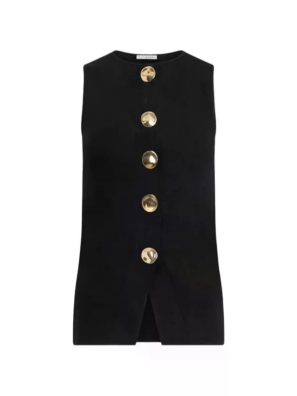 Altuzarra Knit Sleeveless Top With Gold-tone Buttons