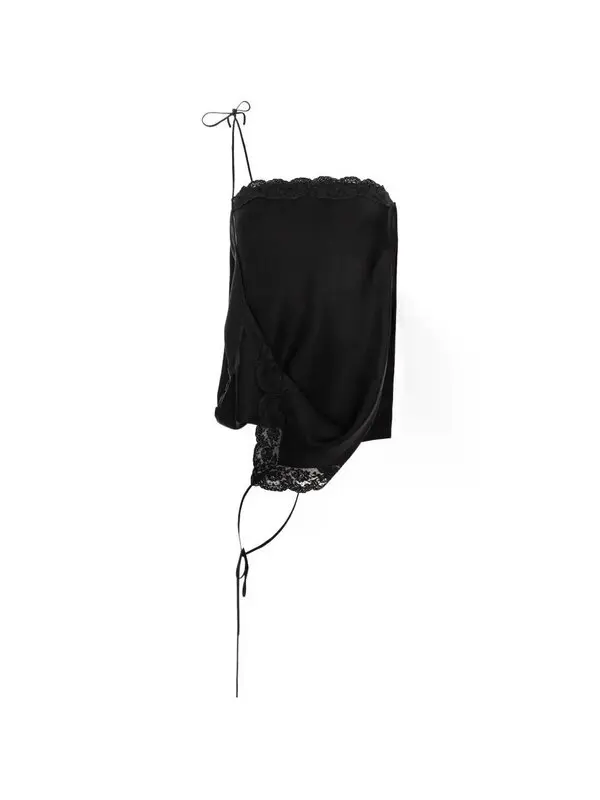 SEEN USERS Name Shifted Slip Lace-trim Top