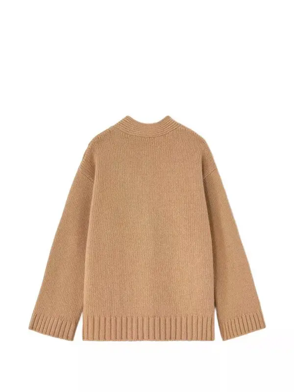 GANNI Cable-knit V-neck Cardigan
