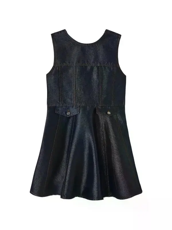 GANNI Panelled Denim Dress - Blue