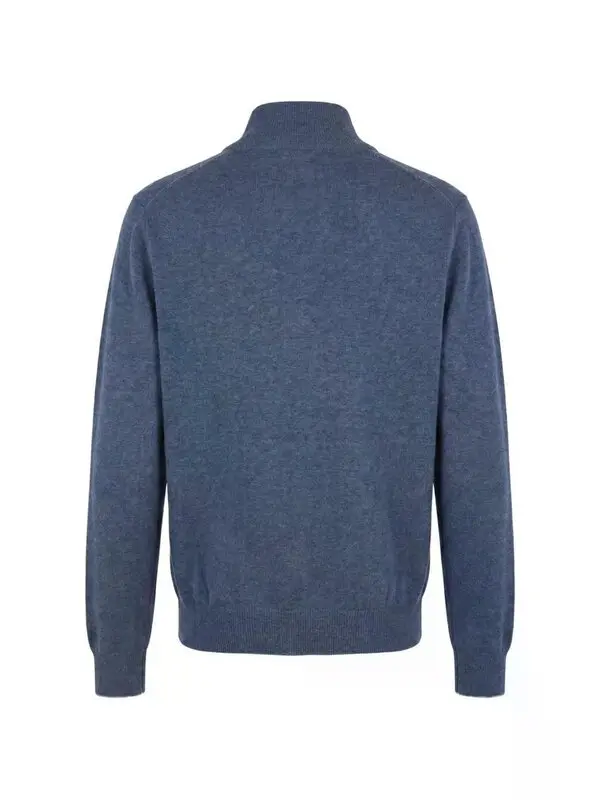 Brunello Cucinelli Cashmere Half-zip Sweater - Blue